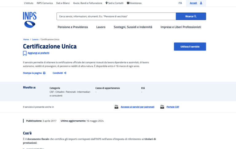 Come scaricare la Certificazione Unica per ISEE
