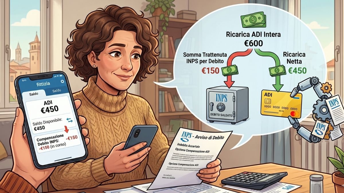 ADI e indebito INPS: posso pagarlo togliendo somme alla ricarica dell ...